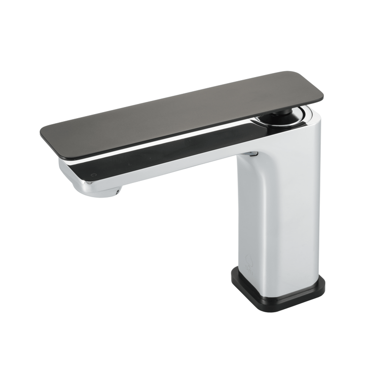 BAI 0682 Single Handle Contemporary Bathroom Faucet in Black and Polis ...